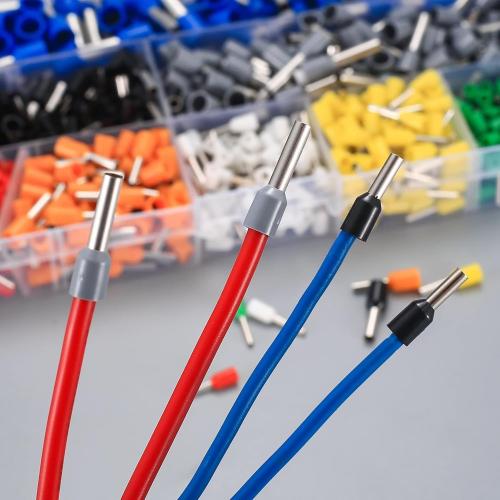 Wire end ferrules set 1200 pieces | Crimp connector copper with PVC ...